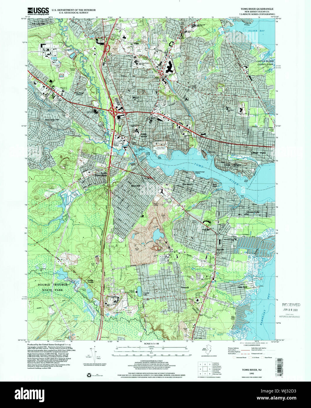 Map of toms river hi-res stock photography and images - Alamy