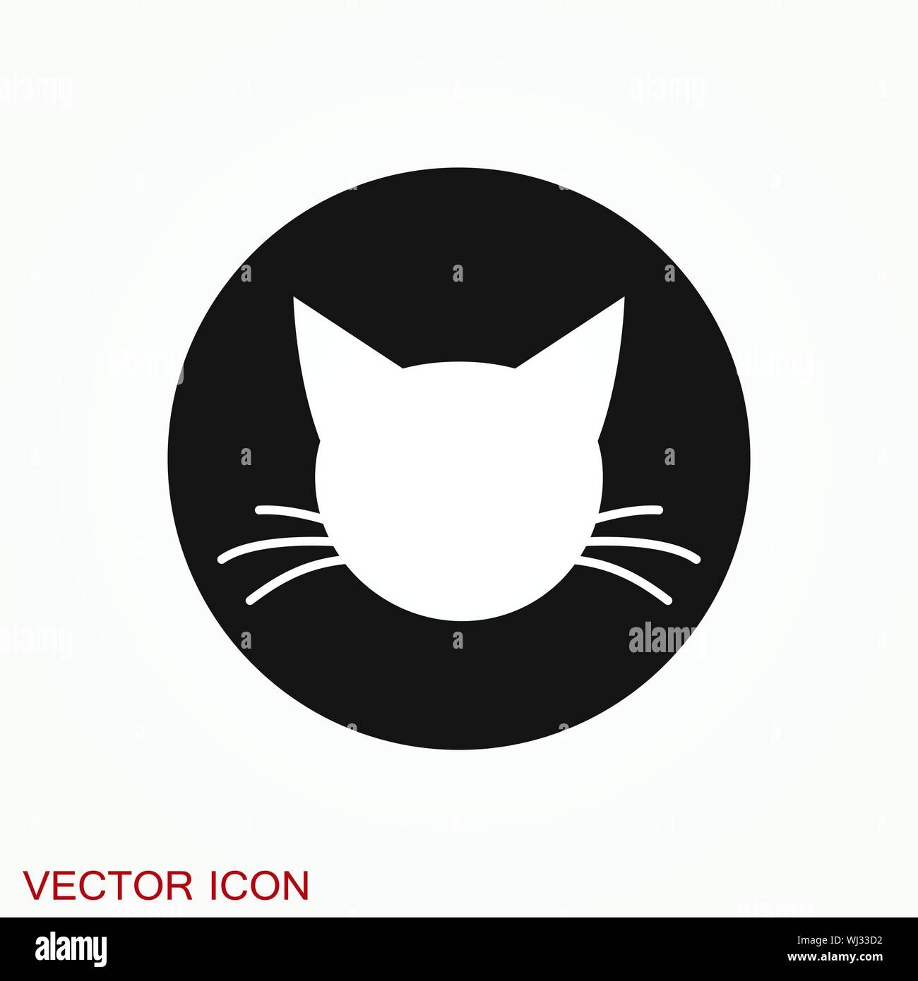Cat icon. Logo design vector template Flat style Stock Vector Image ...