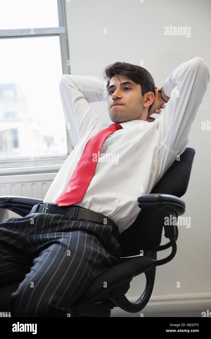 Man young shirt necktie chair hi-res stock photography and images - Alamy