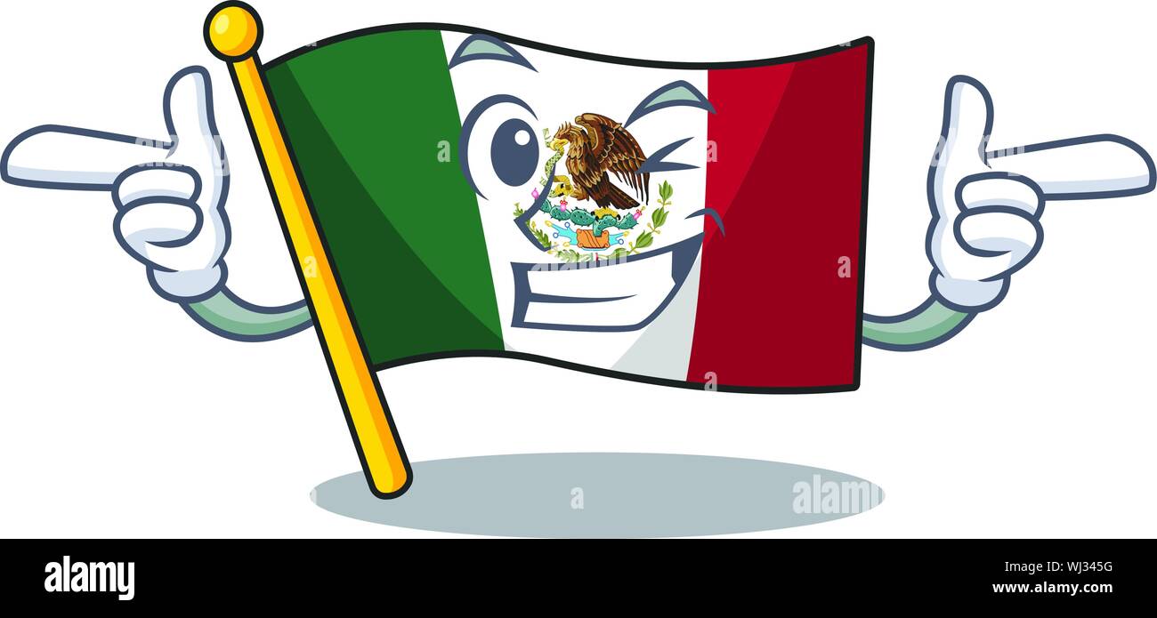 Wink flag mexico character in mascot shaped Stock Vector Image & Art ...