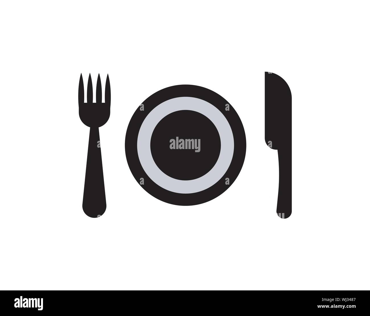 Knife fork on empty Stock Vector Images - Alamy