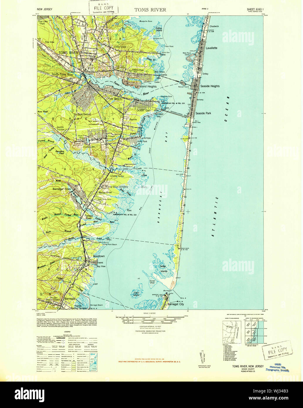 Map of toms river hi-res stock photography and images - Alamy