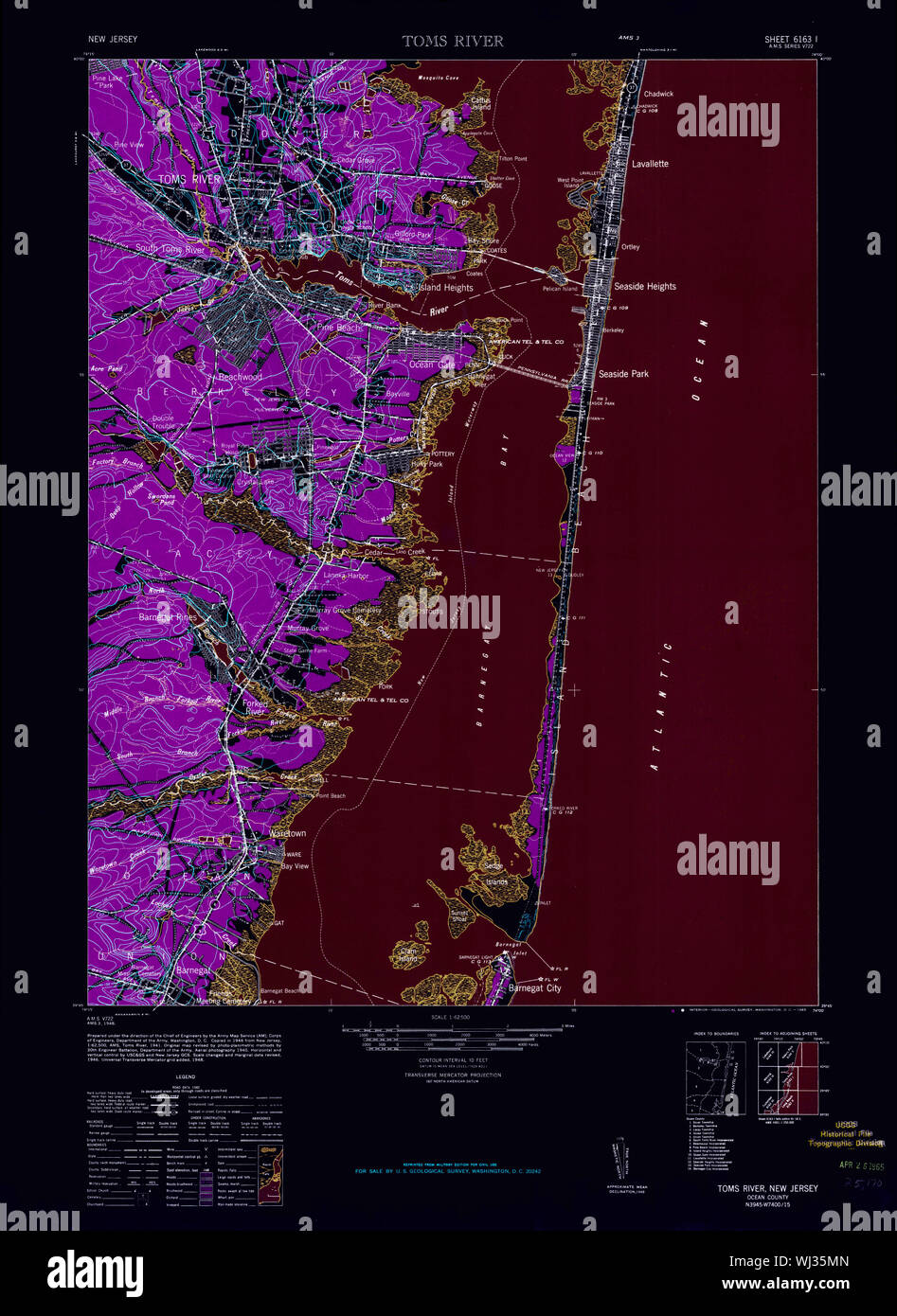 Map of toms river hi-res stock photography and images - Alamy