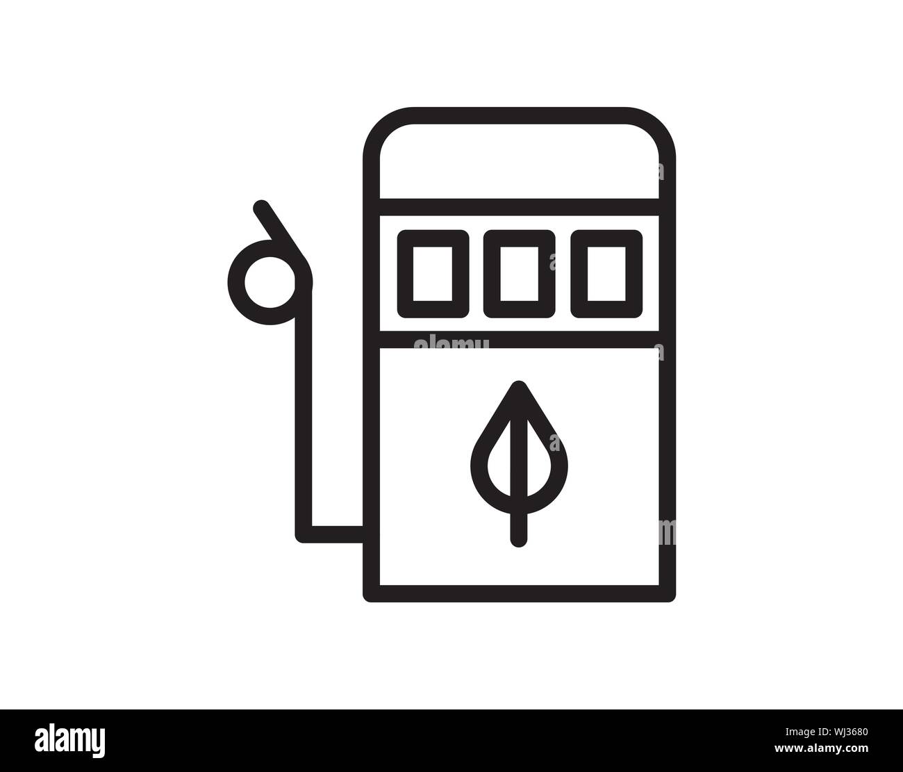 refill ecology bio electric simple icon in circle - Vector Stock Vector ...