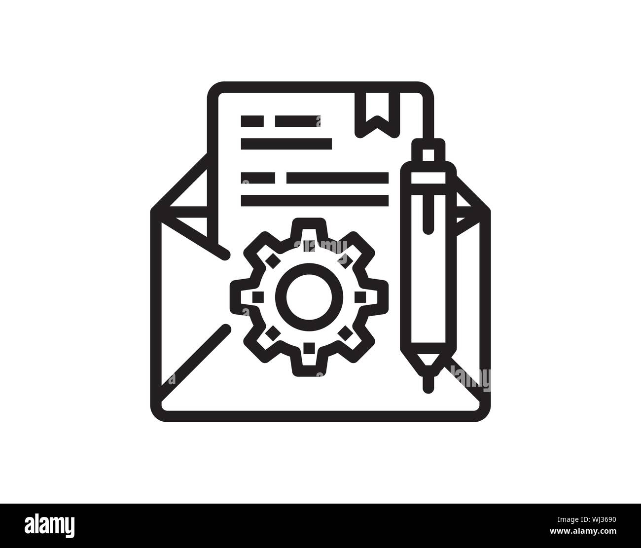 email setup icon - Vector - Vector Stock Vector Image & Art - Alamy