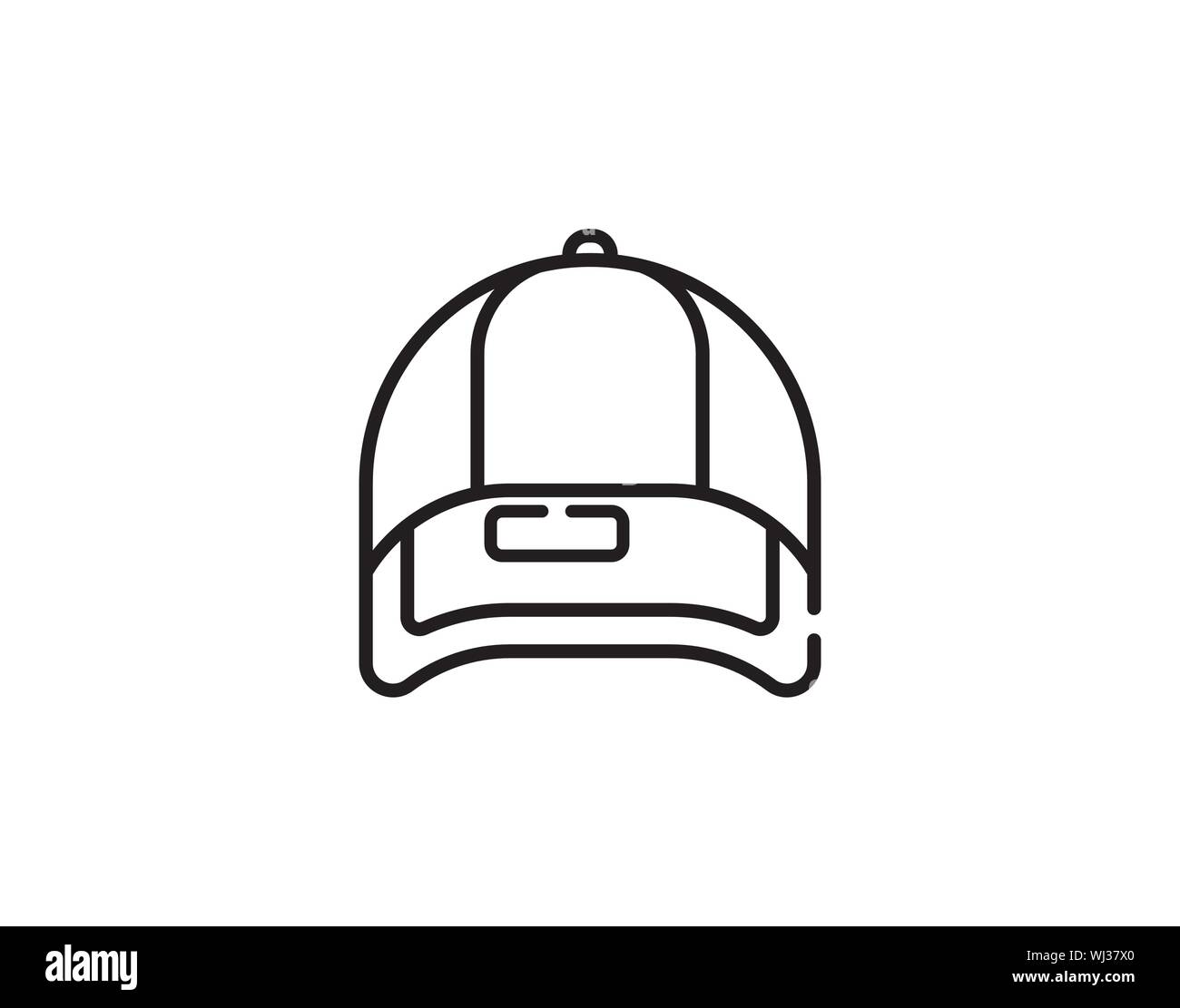 baseball cap flat line illustration vector design - Vector Stock Vector ...