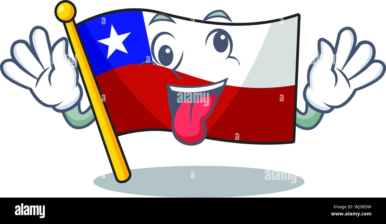 Crazy flag chile with in the character Stock Vector Image & Art - Alamy