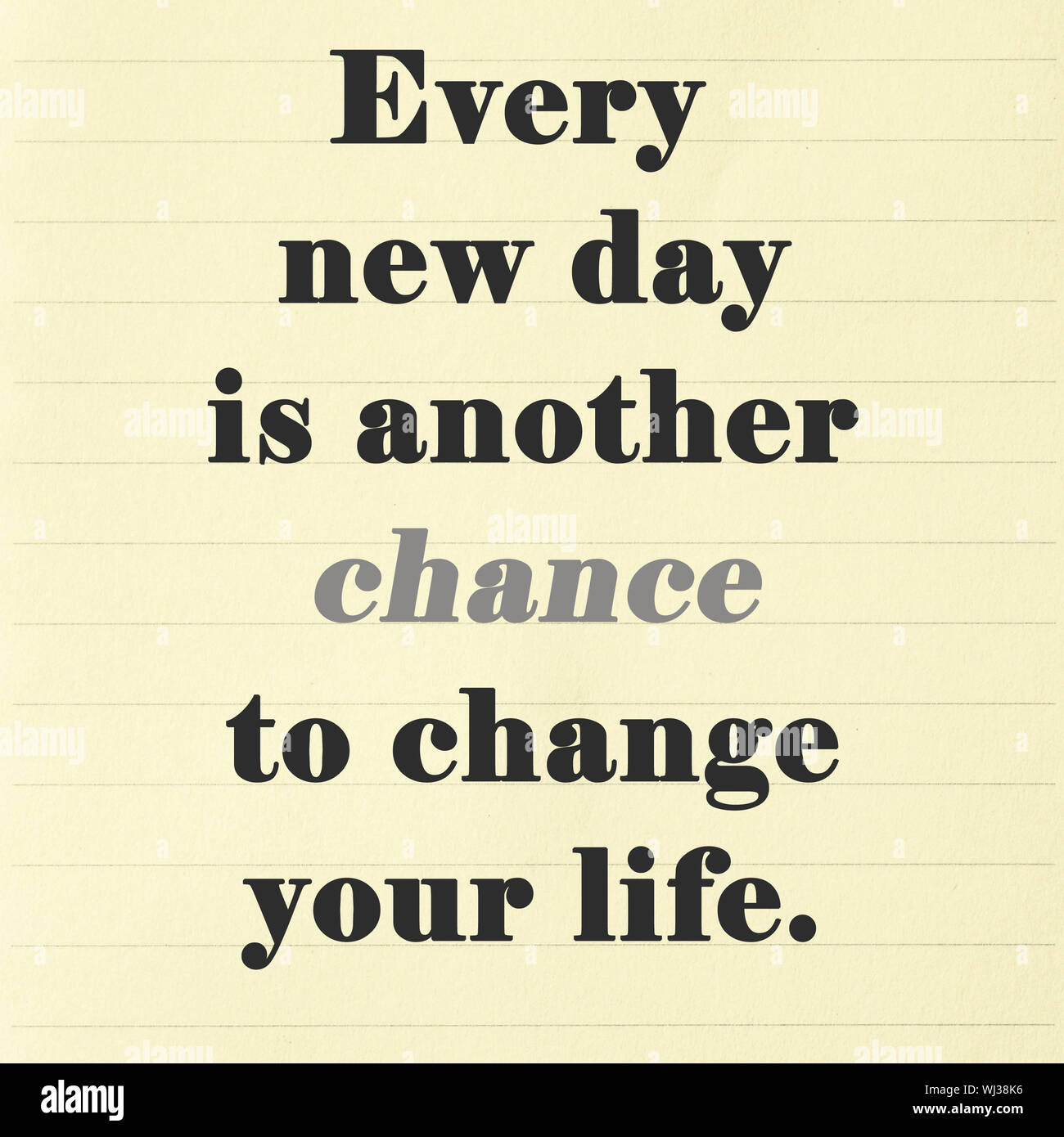 Inspirational motivating quote on note paper background Stock Photo - Alamy