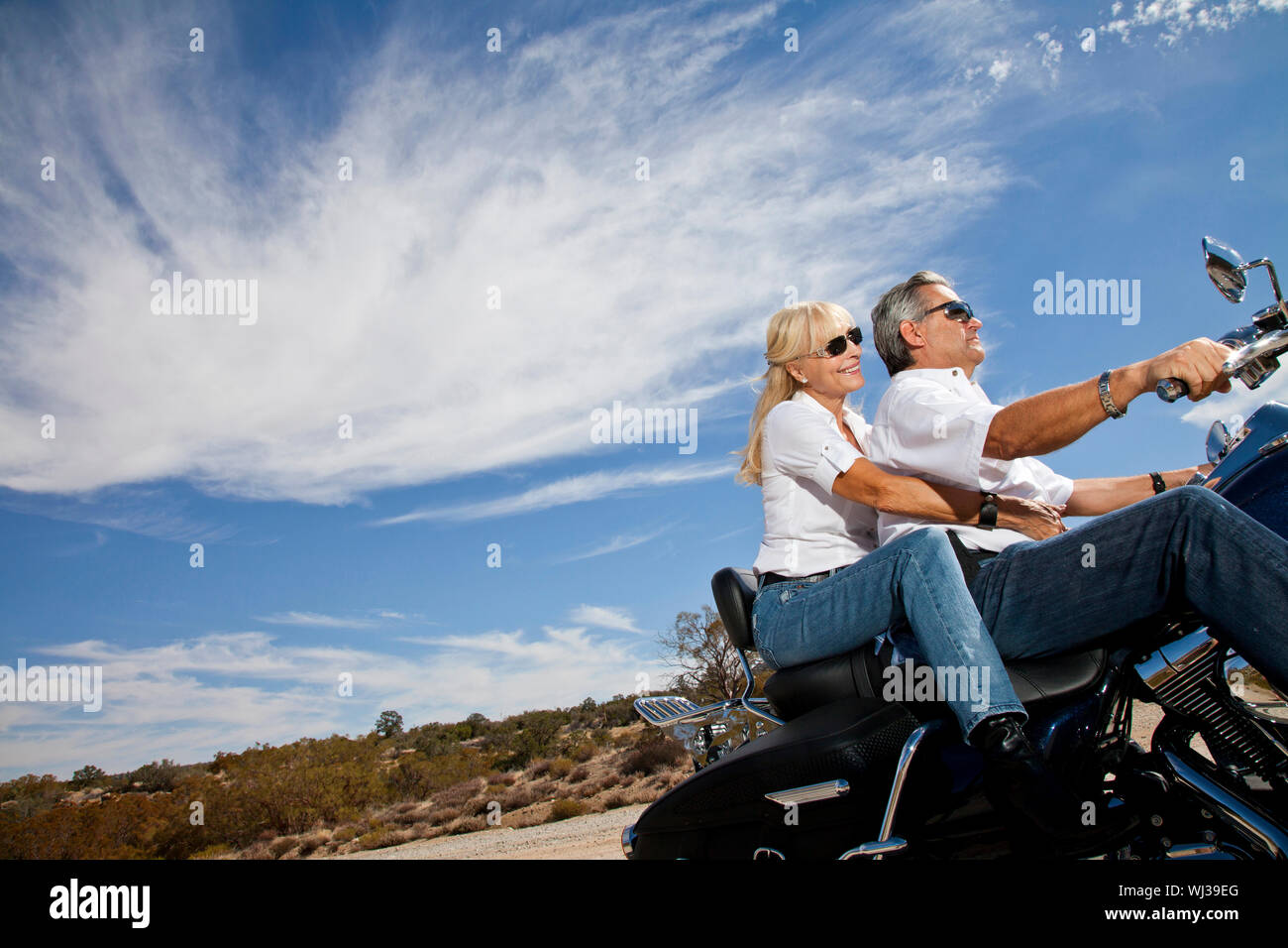 Senior couple on motorcycle hi-res stock photography and images - Alamy