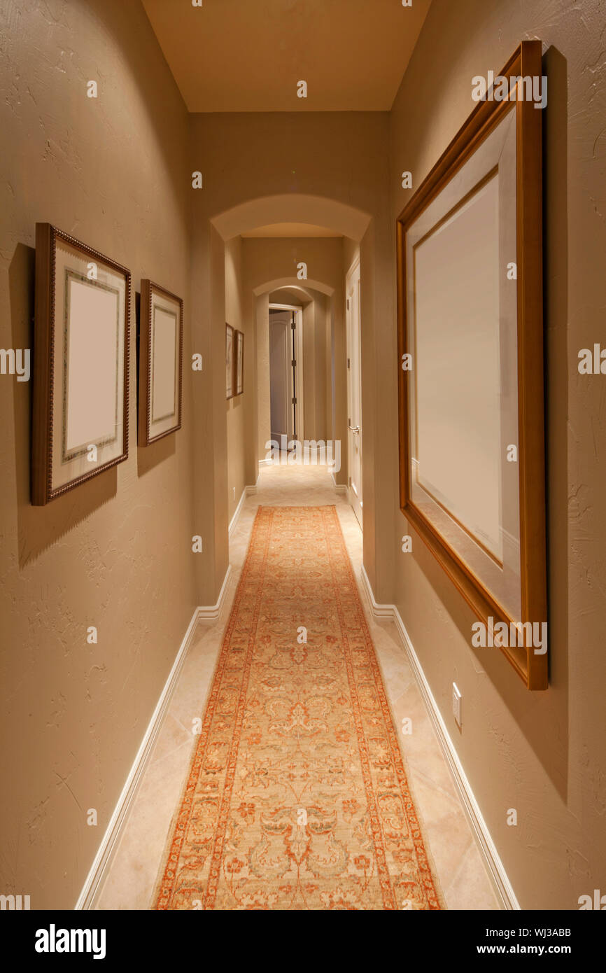 Empty hallway in house Stock Photo - Alamy