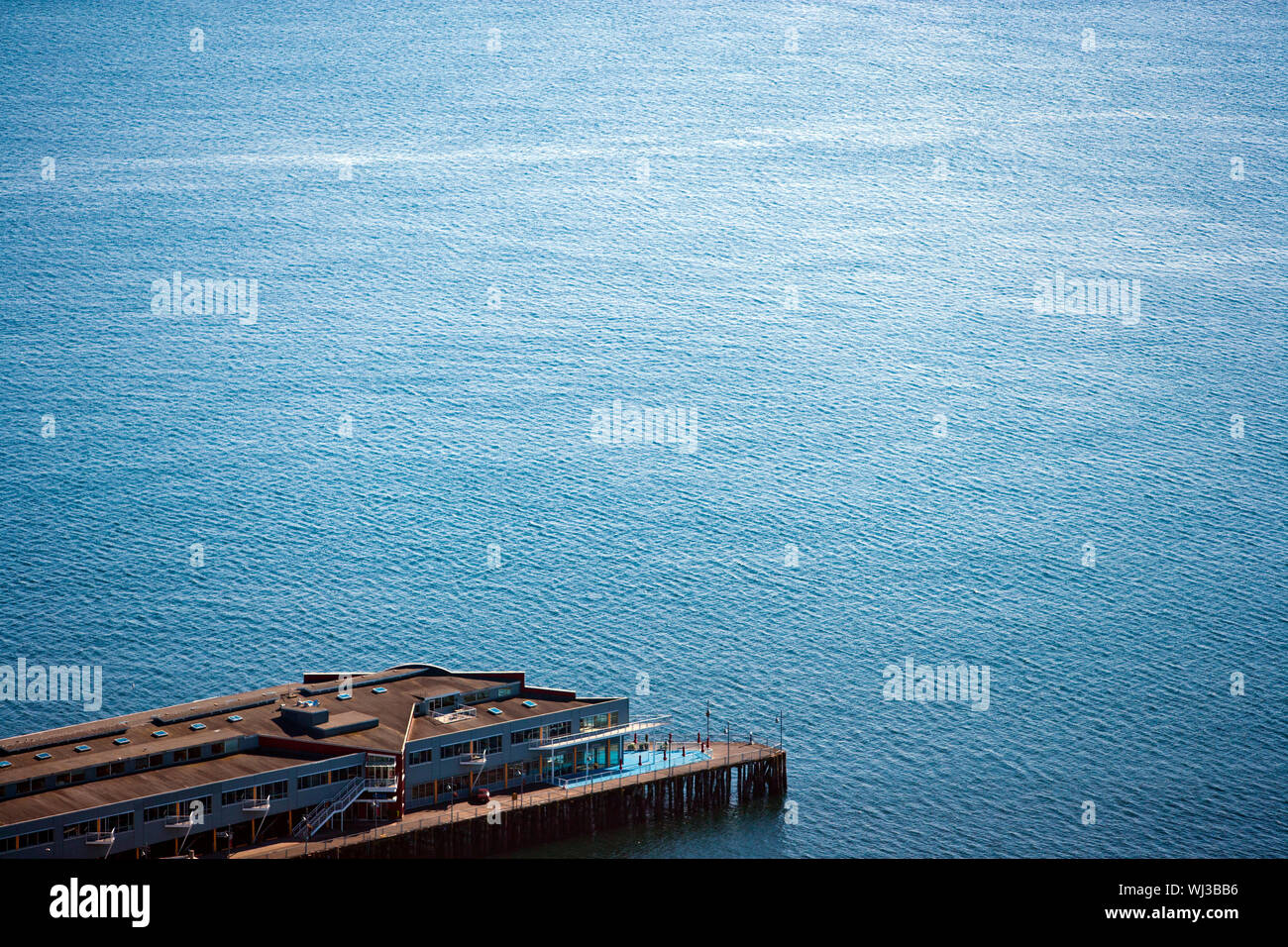 View from above of pier and water Stock Photo - Alamy