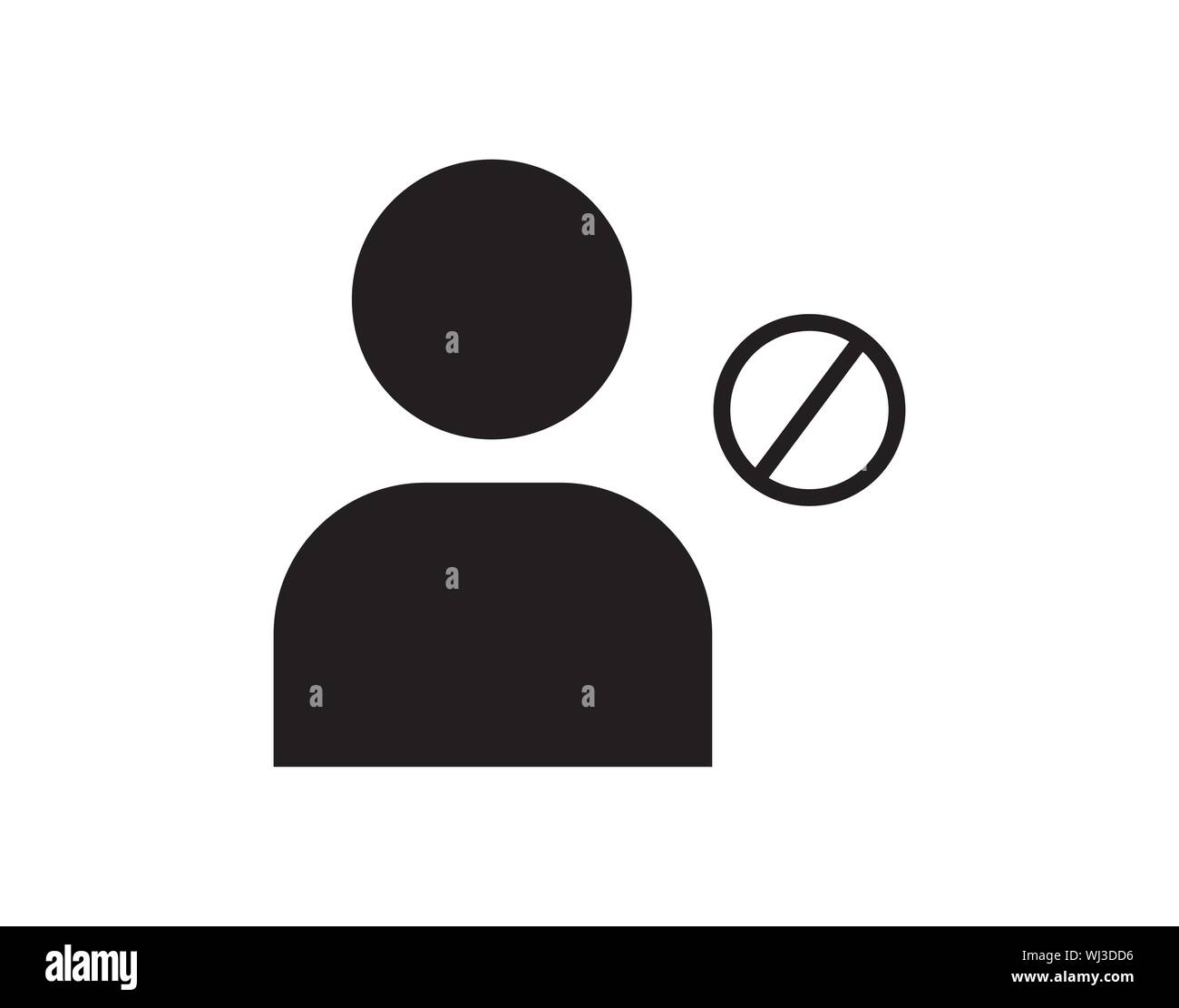 Block stop user icon vector image Stock Vector Image & Art - Alamy