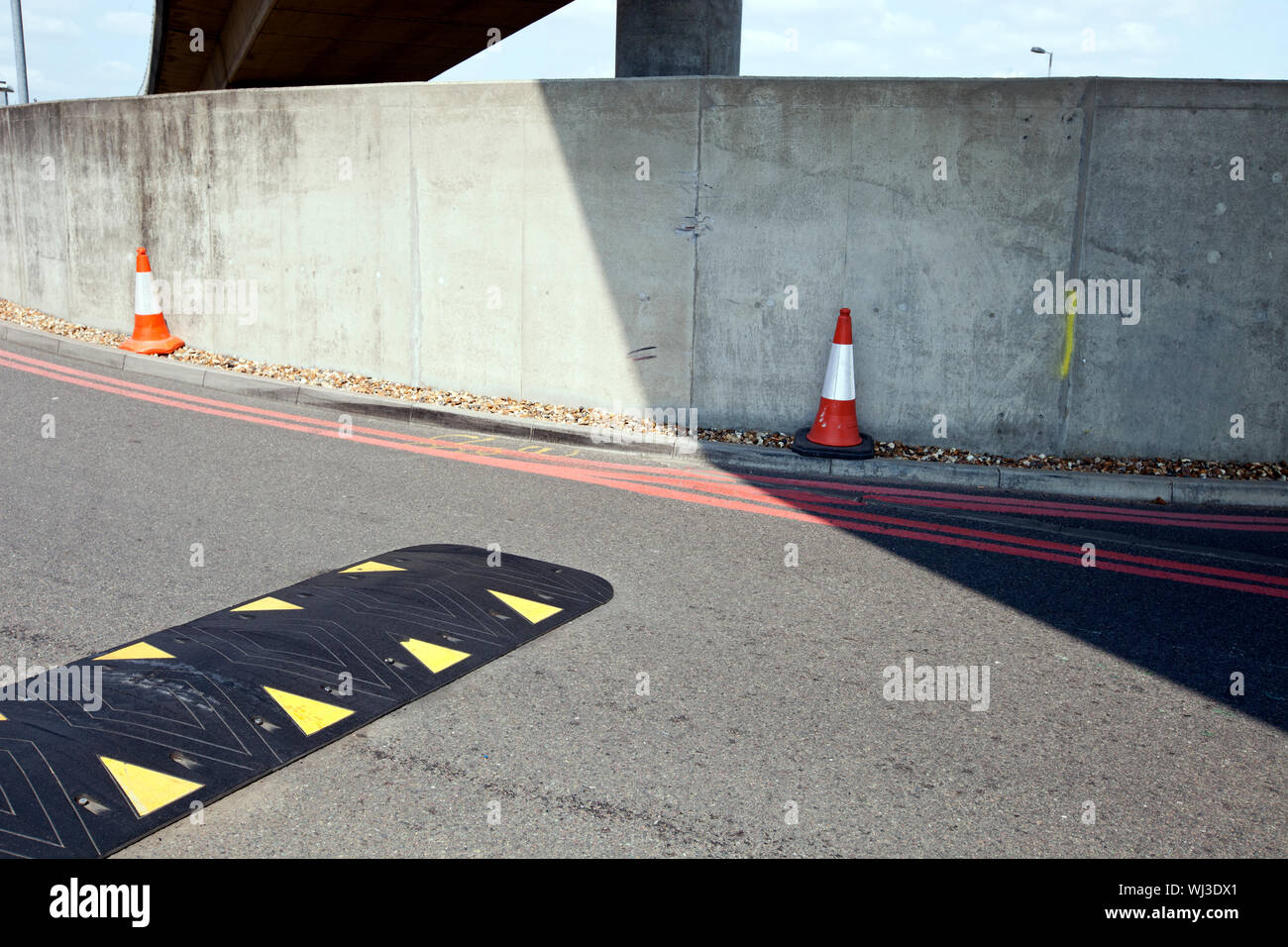 Speed bump sleeping policeman hi-res stock photography and images - Alamy