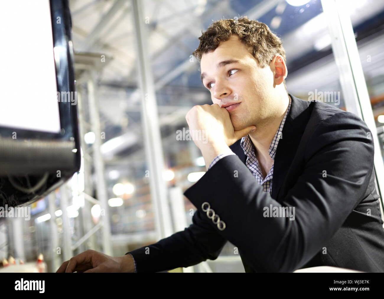 Happy using computer hi-res stock photography and images - Alamy