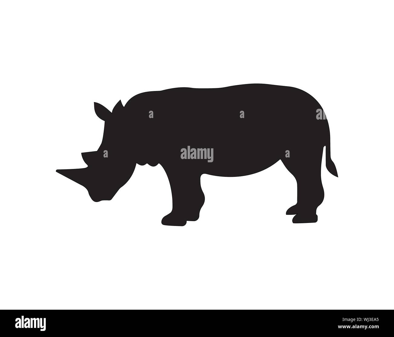 Rhinoceros black icon . - Vector Stock Vector Image & Art - Alamy