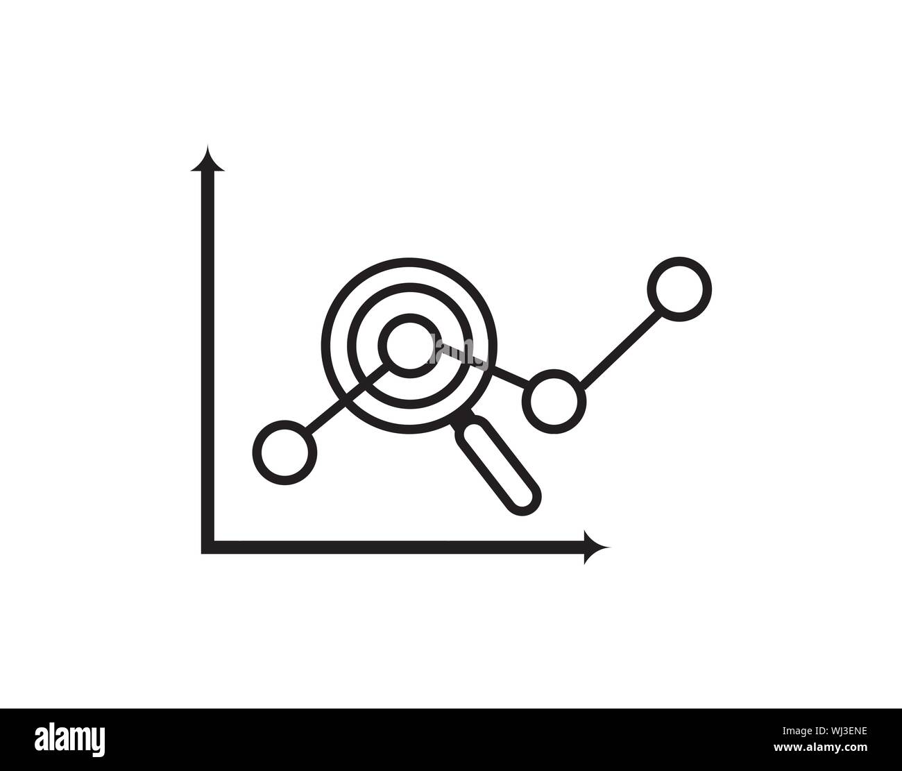 Analysis icon in flat style data analysis symbol vector image Stock ...