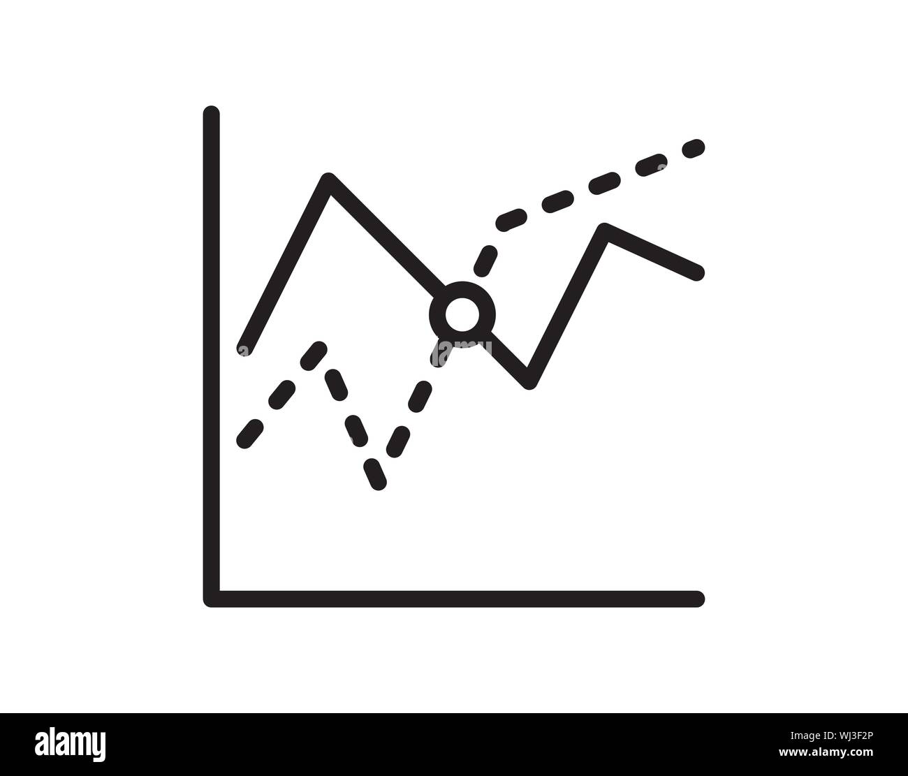 Vector growing graph icon. Financial Report vector icon. White ...