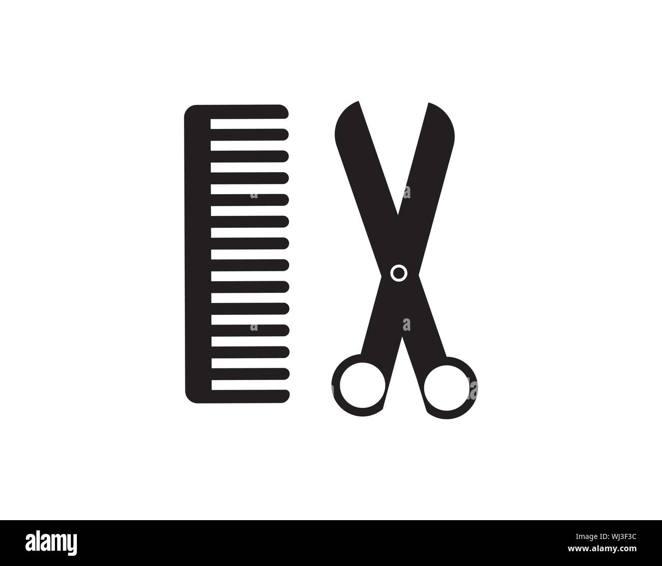 Hair cutting scissors on white Stock Vector Images - Alamy