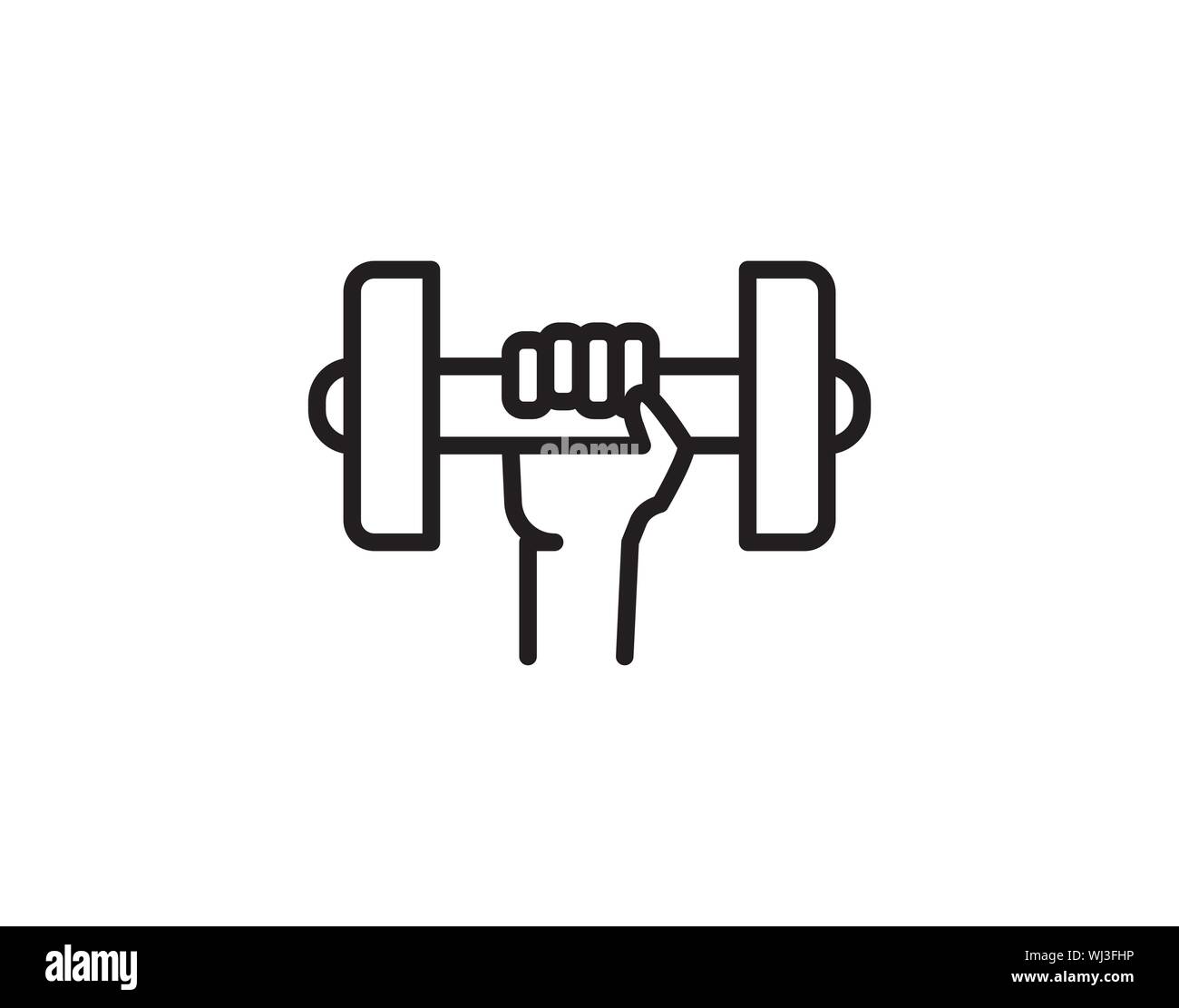 Dumbbell icon weightlifting fitness hi-res stock photography and images ...