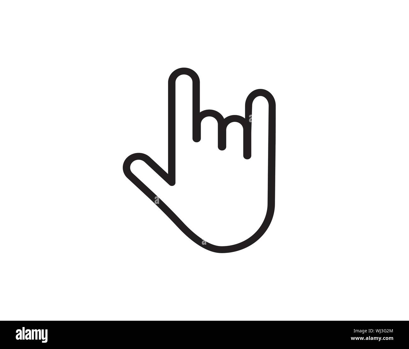 Rock On Cursor Hand Sign