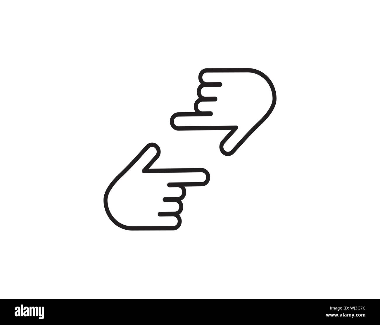 Hands cropping image Stock Vector Images - Alamy