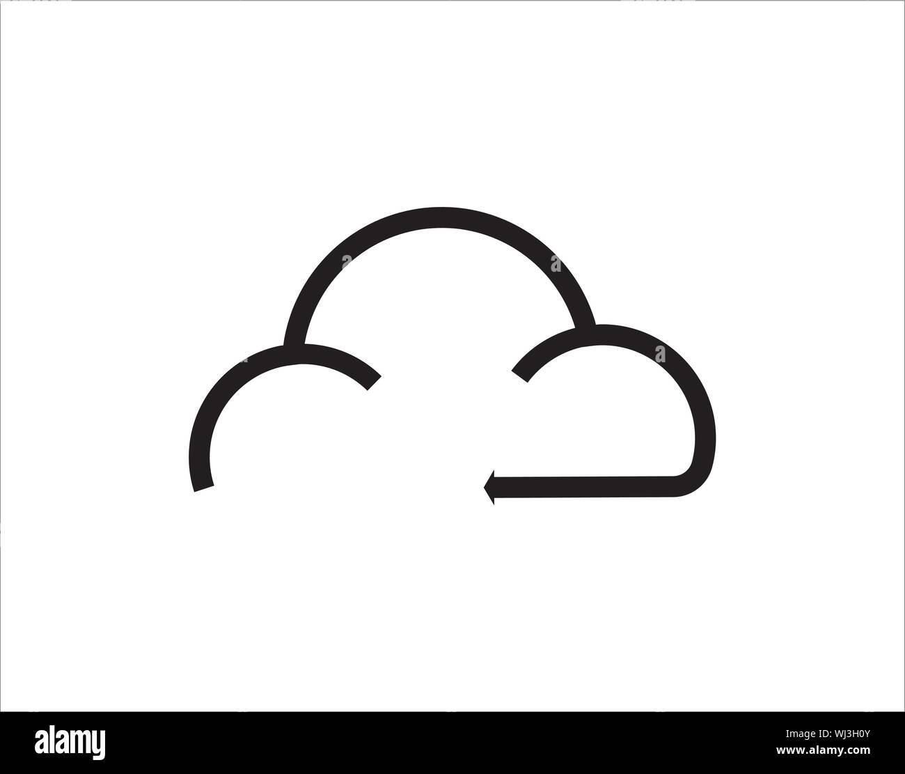 Cloud file storage outline hi-res stock photography and images - Alamy