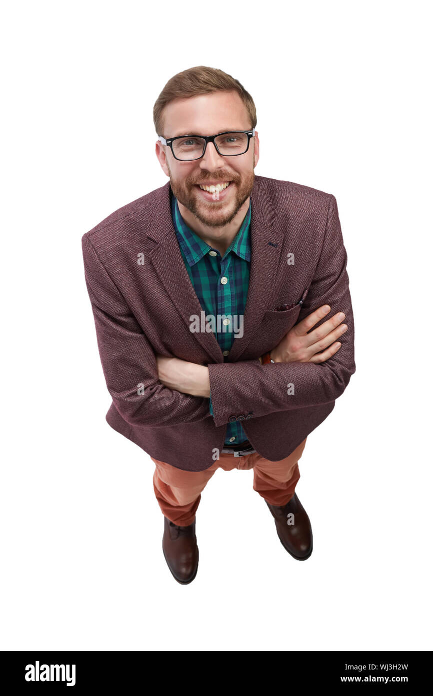 top view. confident successful young man looking at the camera Stock ...