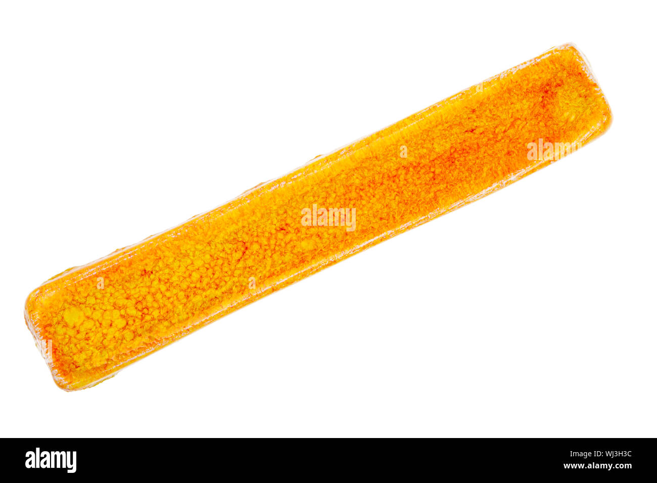 Orange handmade glazed ceramic tile isolated on white background Stock ...