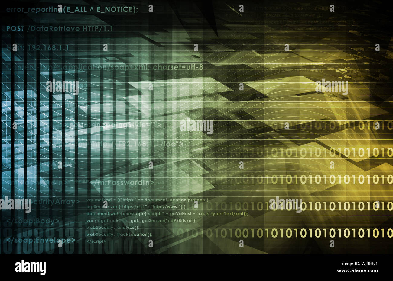 Futuristic Technology with a Digital Web Art Stock Photo - Alamy
