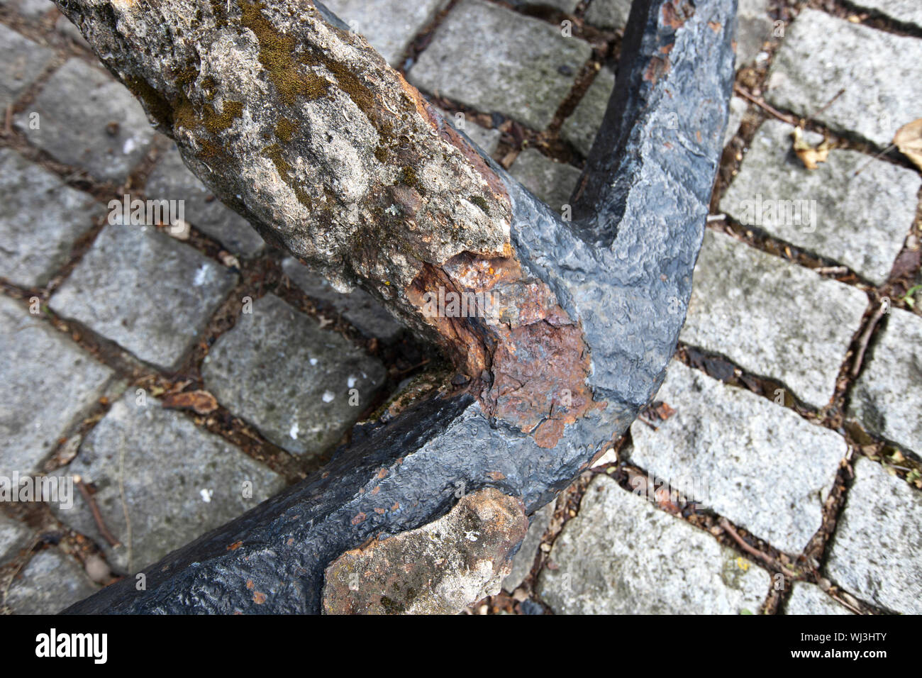 Weathered anchor at National Maritime Museum; Greenwich; London Stock ...