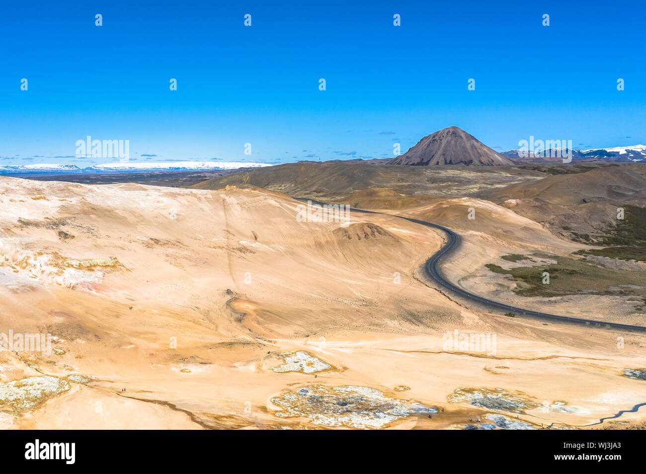 Namafjall Hverir geothermal area in Iceland. Stunning landscape of ...