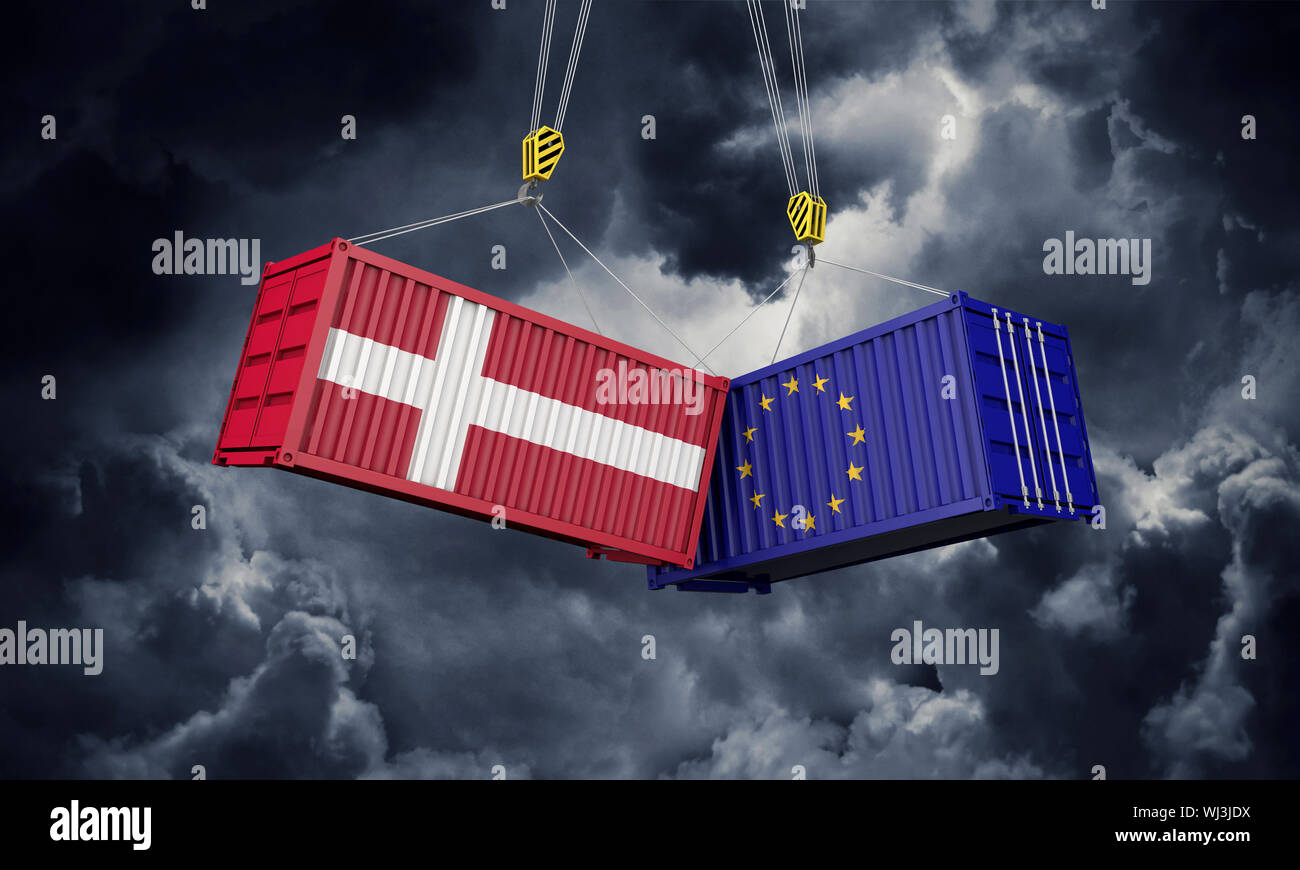 Denmark flag cargo trade hi-res stock photography and images - Alamy