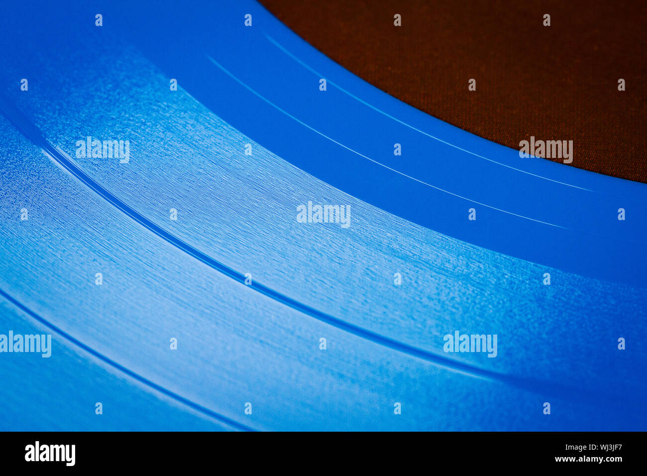 Close up of blue vinyl surface. Blue vinyl record texture background ...