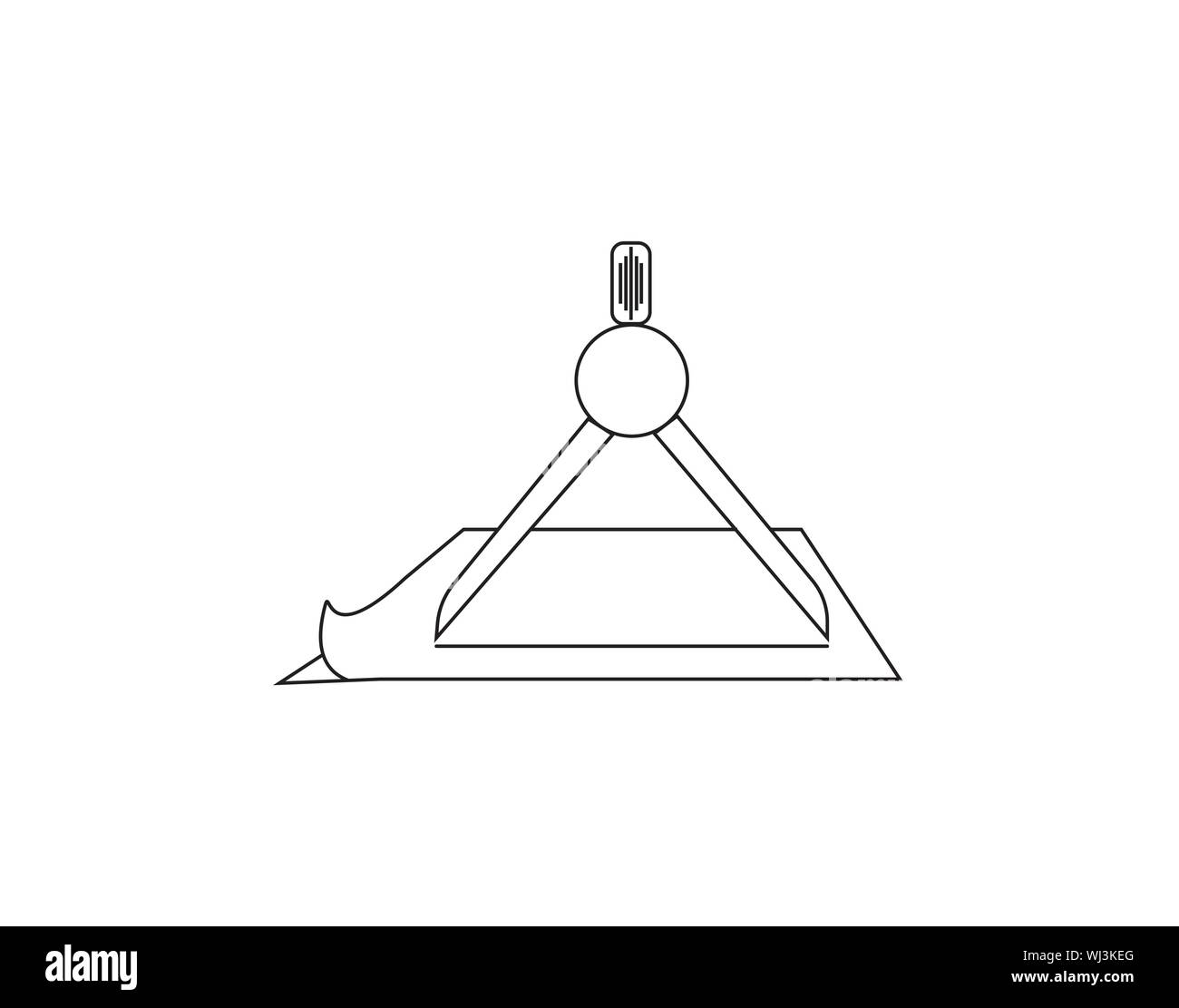 Blueprint with compass vector image Stock Vector Image & Art - Alamy