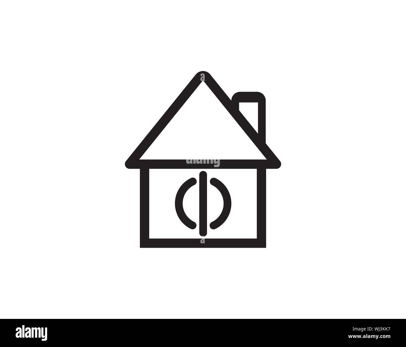 smart home icon isolated on white background vector image Stock Vector ...