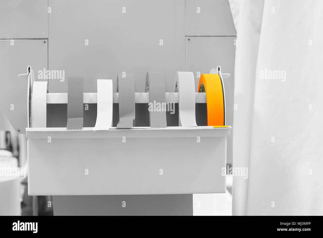 Rolls of labeling tape in laboratory Stock Photo - Alamy