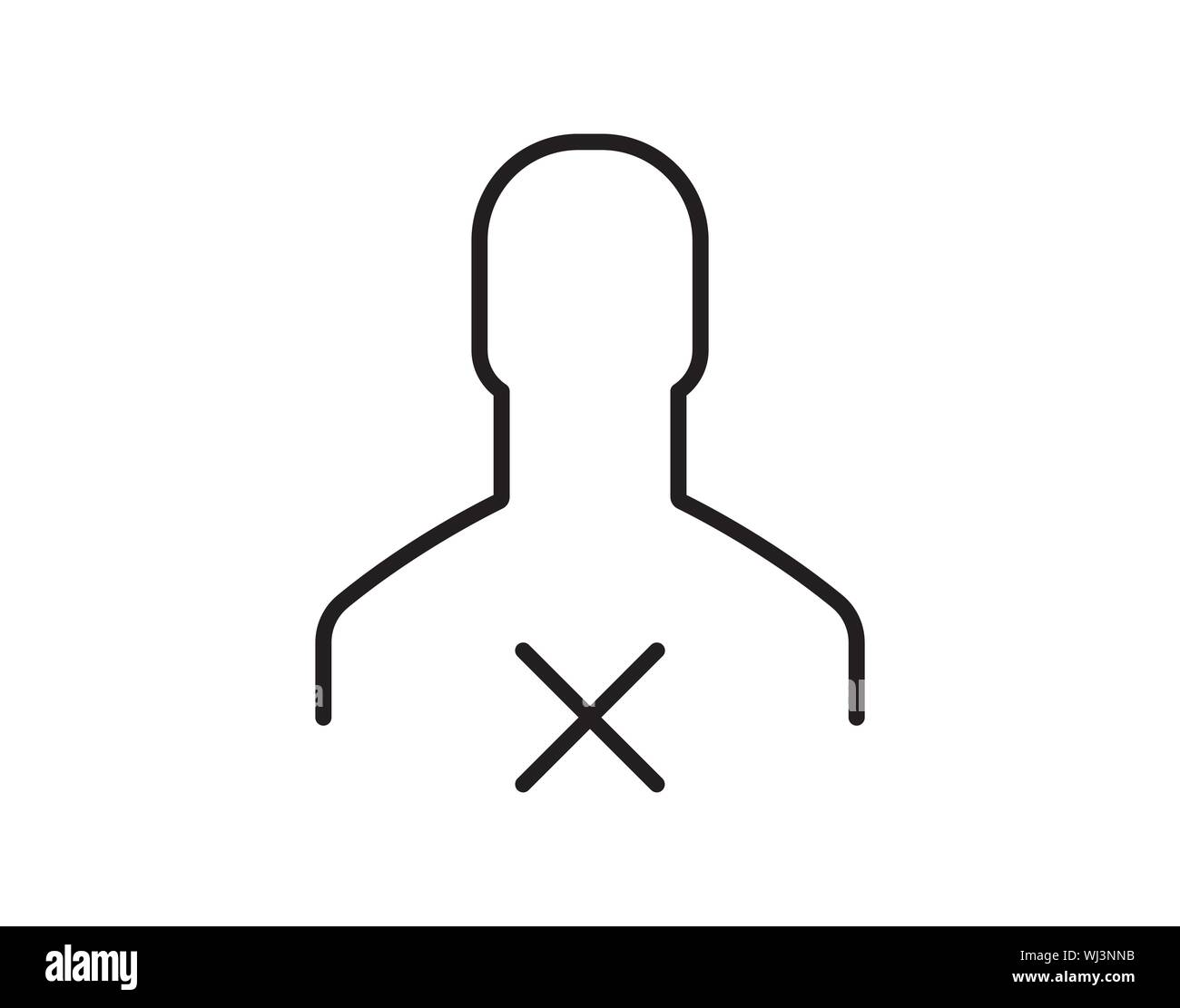 Editable vector man black Cut Out Stock Images & Pictures - Alamy