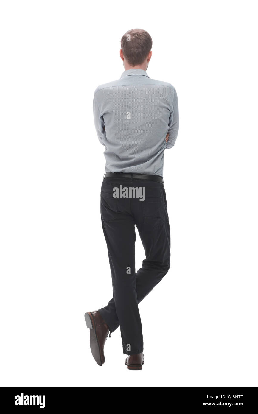 Business person alone thinking rear view hi-res stock photography and ...