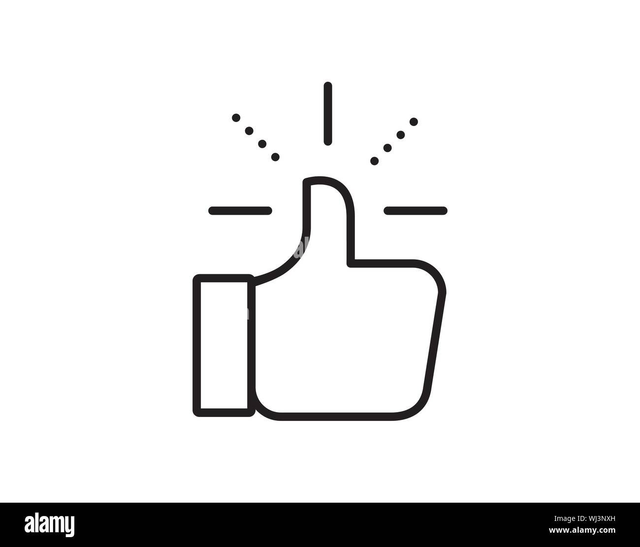 Flat hand like icon. Vector illustration. - Vector Stock Vector Image ...