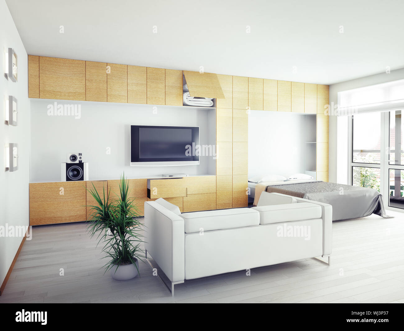 modern interior design (computer generated image, 3D Stock Photo - Alamy