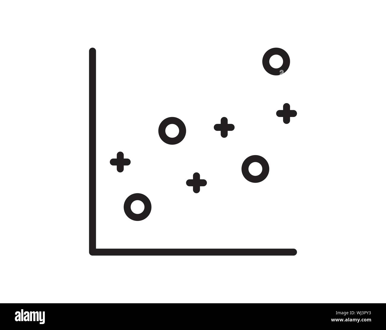 statistics vector icon, info-graphic chart symbol. Modern, simple flat ...