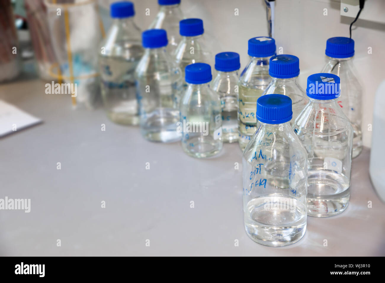 Laboratory shelf reagents research science hi-res stock photography and ...