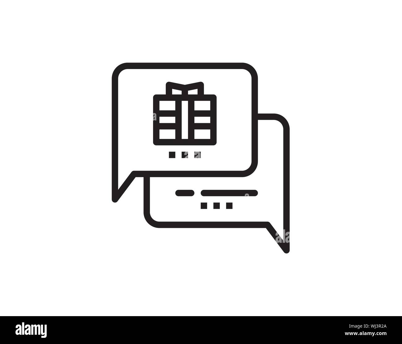 chat gift vector icon. Best modern, simple, isolated,Gift, flat icon ...