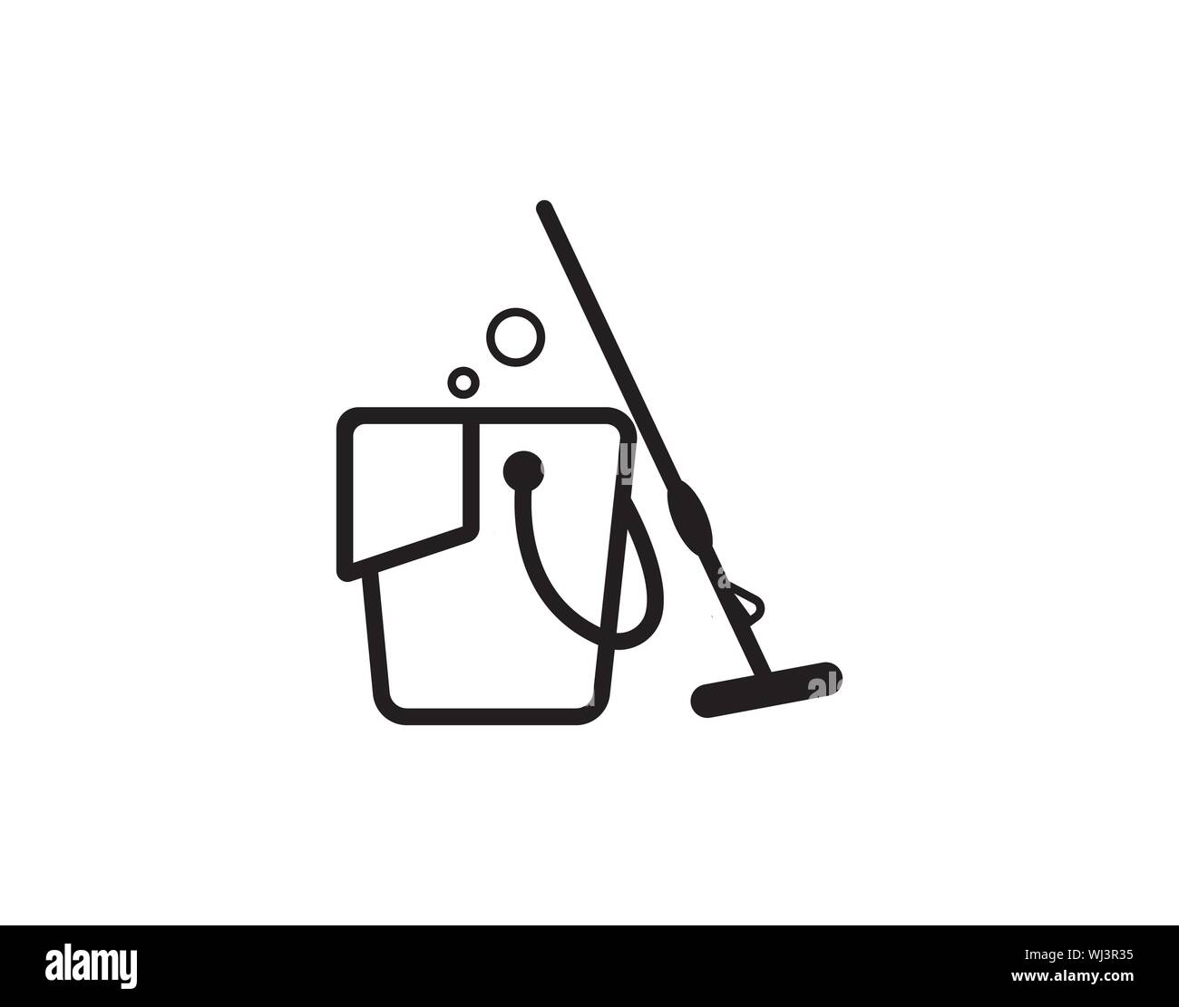 Wet cleaning tools Stock Vector Images - Alamy