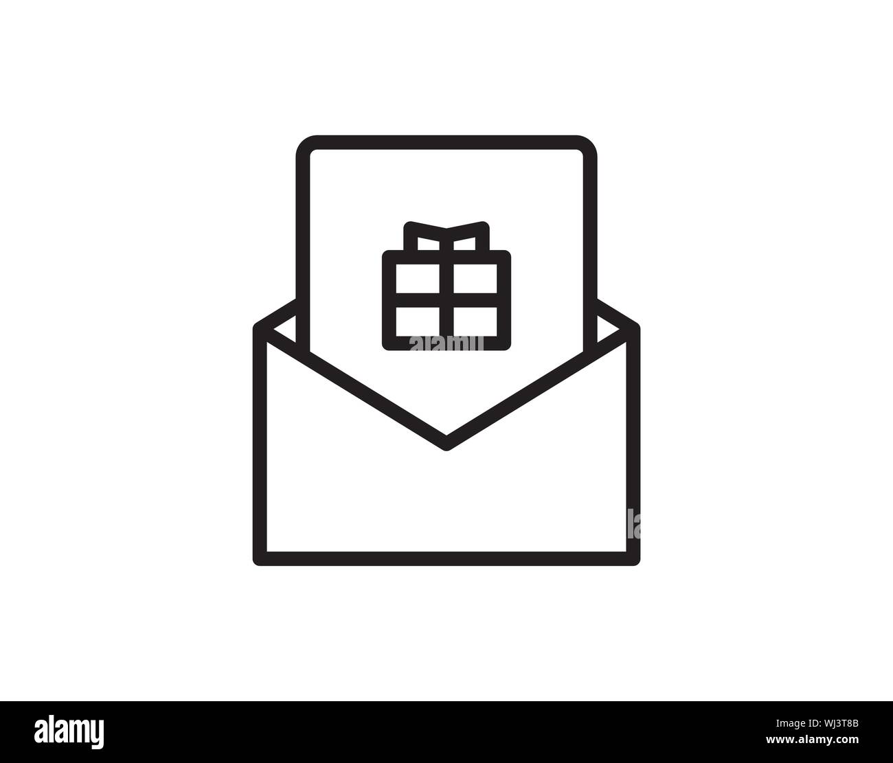 Outline Christmas mail icon illustration vector symbol Stock Vector ...