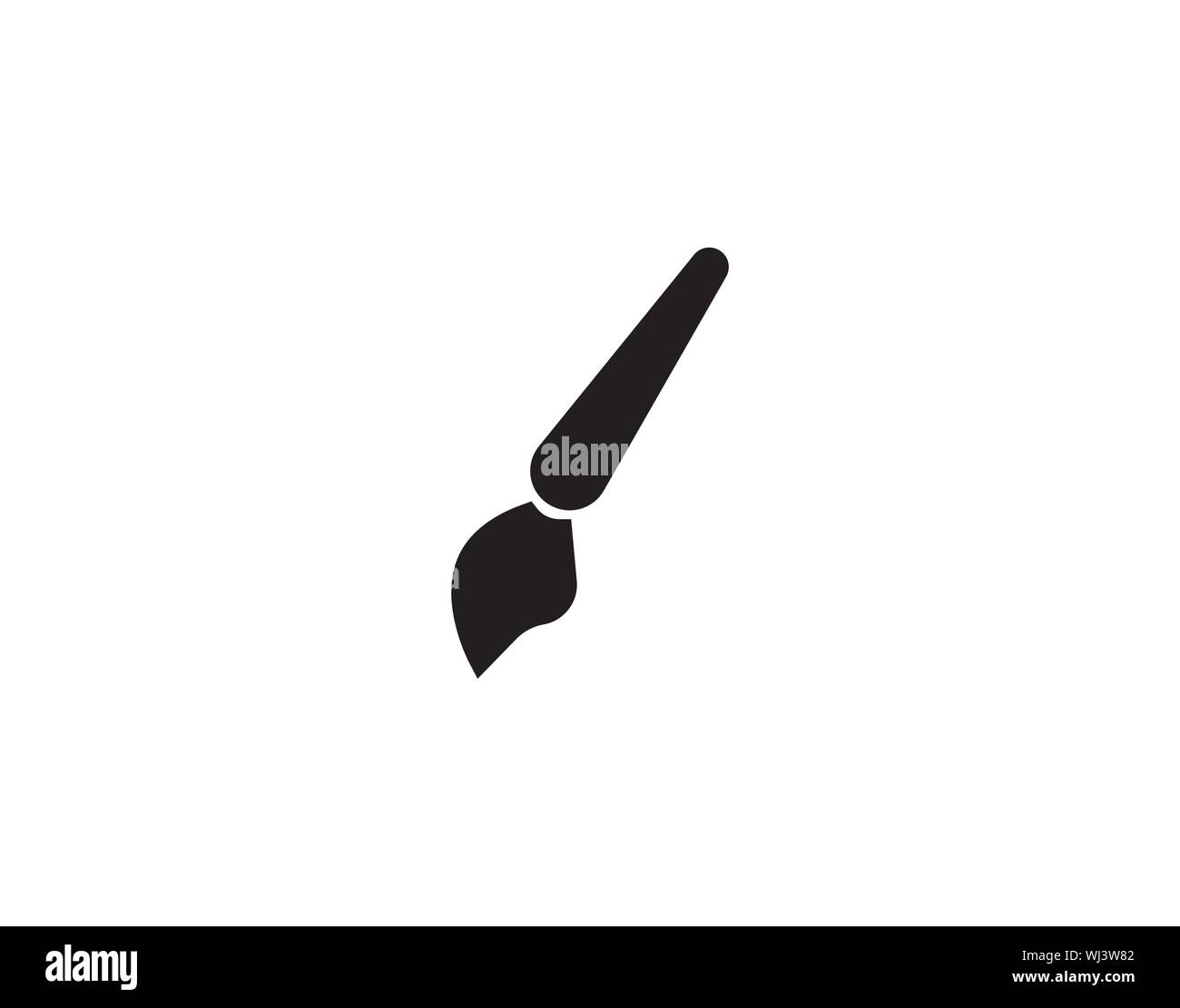 Abstract vector painting brush Black and White Stock Photos & Images ...