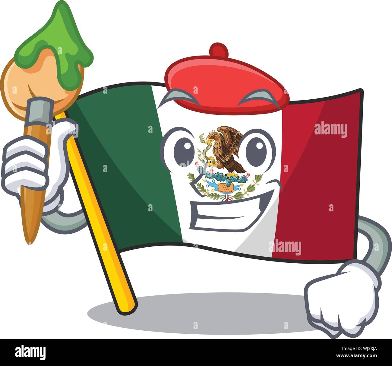 Artist flag mexico in the cartoon shape Stock Vector Image & Art - Alamy