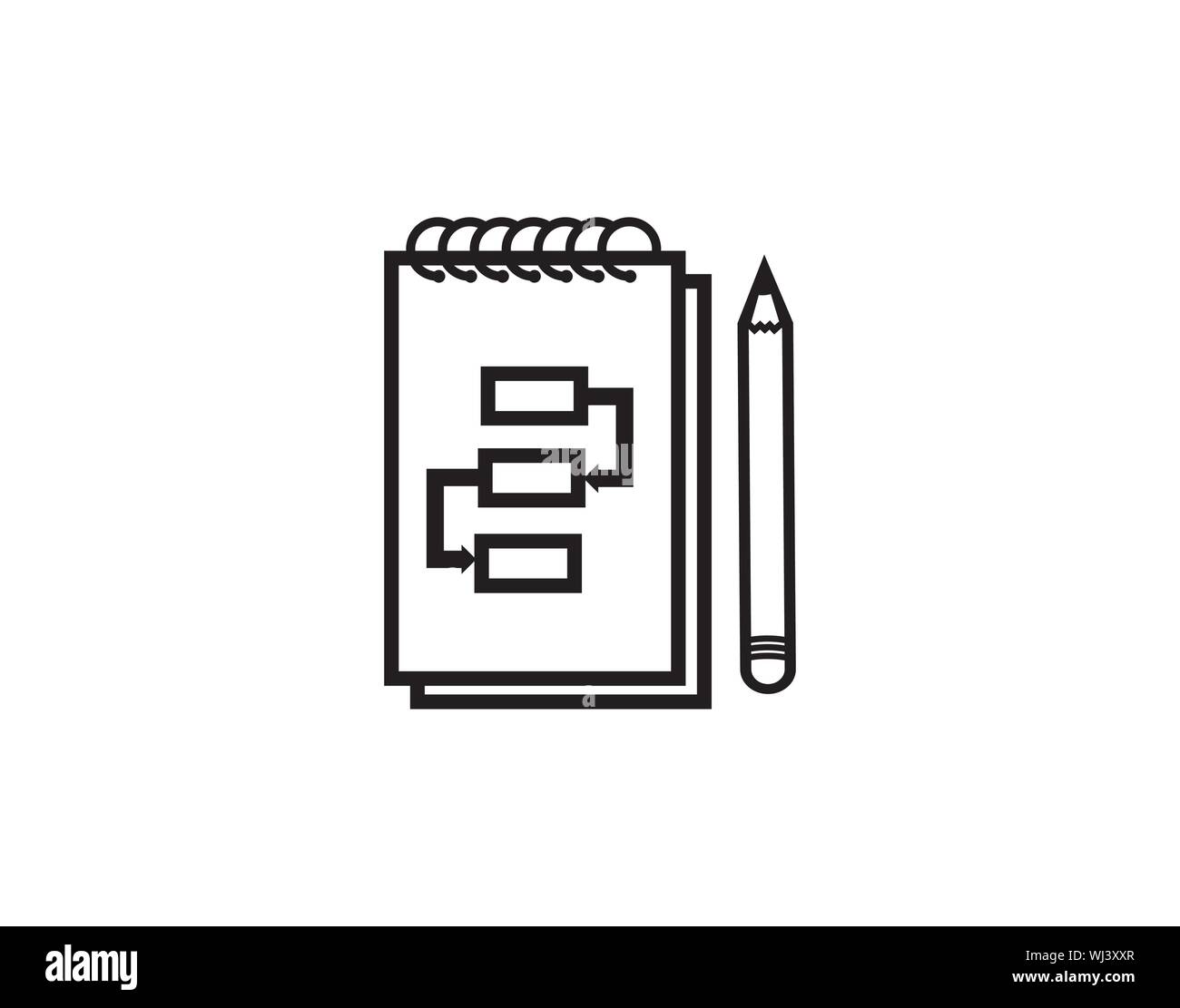 Project Planning Icon vector. Simple flat symbol. Perfect pictogram ...