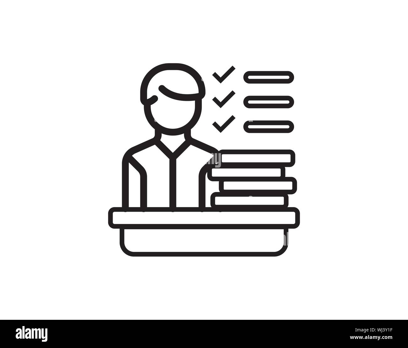 Planning linear icon. Modern outline Planning logo concept on white ...