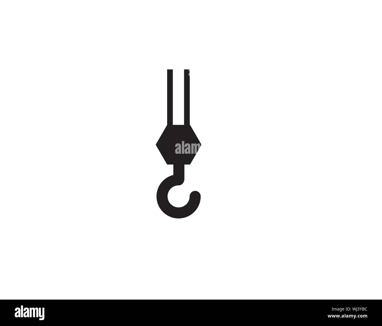 Crane hook icon vector. Simple flat symbol. Perfect pictogram ...